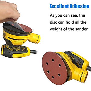 SACKORANGE 100 PCS 6 Inch 6 Holes Sanding Disc - 20 PCS Each of 60 80 120 150 240 Grits, 6" Hook & Loop Backing Random Orbital Sandpaper Sand Paper for Automotive Paint, Woodworking Wood, Metal