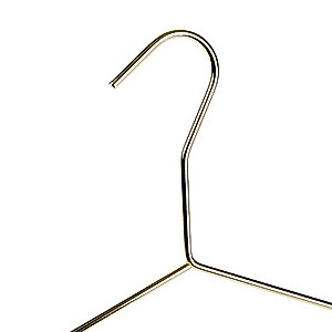 Quality Gold Modern Extra Heavy Duty Metal Hangers – Clothing Thin Compact Hanger – Coated Metal Hangers for Wardrobe – Shirt Pants Slim Hanger - 10 Pack