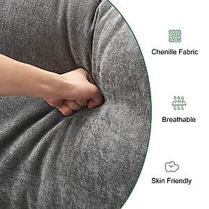 IDEALHOUSE 80" Sofas Couches for Living Room, 3 Seater Chenille Recliner Sofa Mid-Century Modern Sofa Couch with Space Spring Cushion and Solid Wood Frame, Removable Back and Seat Cushions