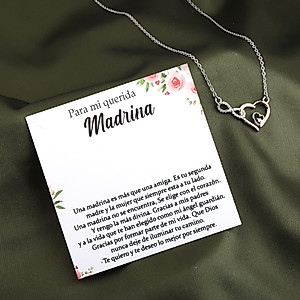 FOTAP Regalo para Madrina Necklace Madrina Necklace Joyas De Madrina Madrina Gift Godmother Proposal Gift Confirmation Baptism Gifts (Para Madrina NC)