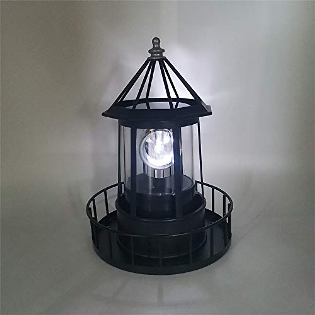 Tookie LED Solar Powered Lighthouse, 360 Degree Rotating Solar Light, IP65 Hanging LED Solar Lighthouse, for Home, Garden, Patio, Backyard, Porch, Yard