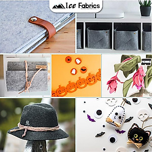 Ice Fabrics Craft Felt Fabric by The Yard - 72" Wide & 1.6mm Thick Acrylic Felt - Soft and Durable Red Fabric for DIY Arts & Crafts, Decorations and More - 1 Yard Red