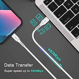 1ft USB C to Lightning Cable, 2Pack iPhone Fast Charger Cable USB-C Power Delivery Charging Cord for Apple iPhone 12 11 Pro Max Xs Xr X 5 6 7 8 Plus SE, iPad Air/Mini