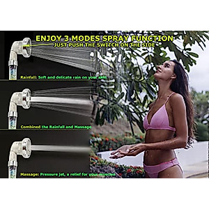 Chakra Crystal Shower Head. Natural Gemstones. Healing Crystals. Water Purification. Mineralization. Ph Balance. Healing Energy. 7 Stones. Water Filtering. Bathroom (Shower Head+Hose+Bracket)