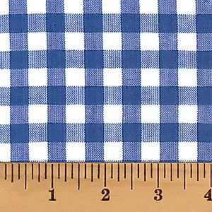 Cottage Blue 5 Mini Buffalo Plaid Cotton Homespun Fabric by JCS - Sold by The Yard