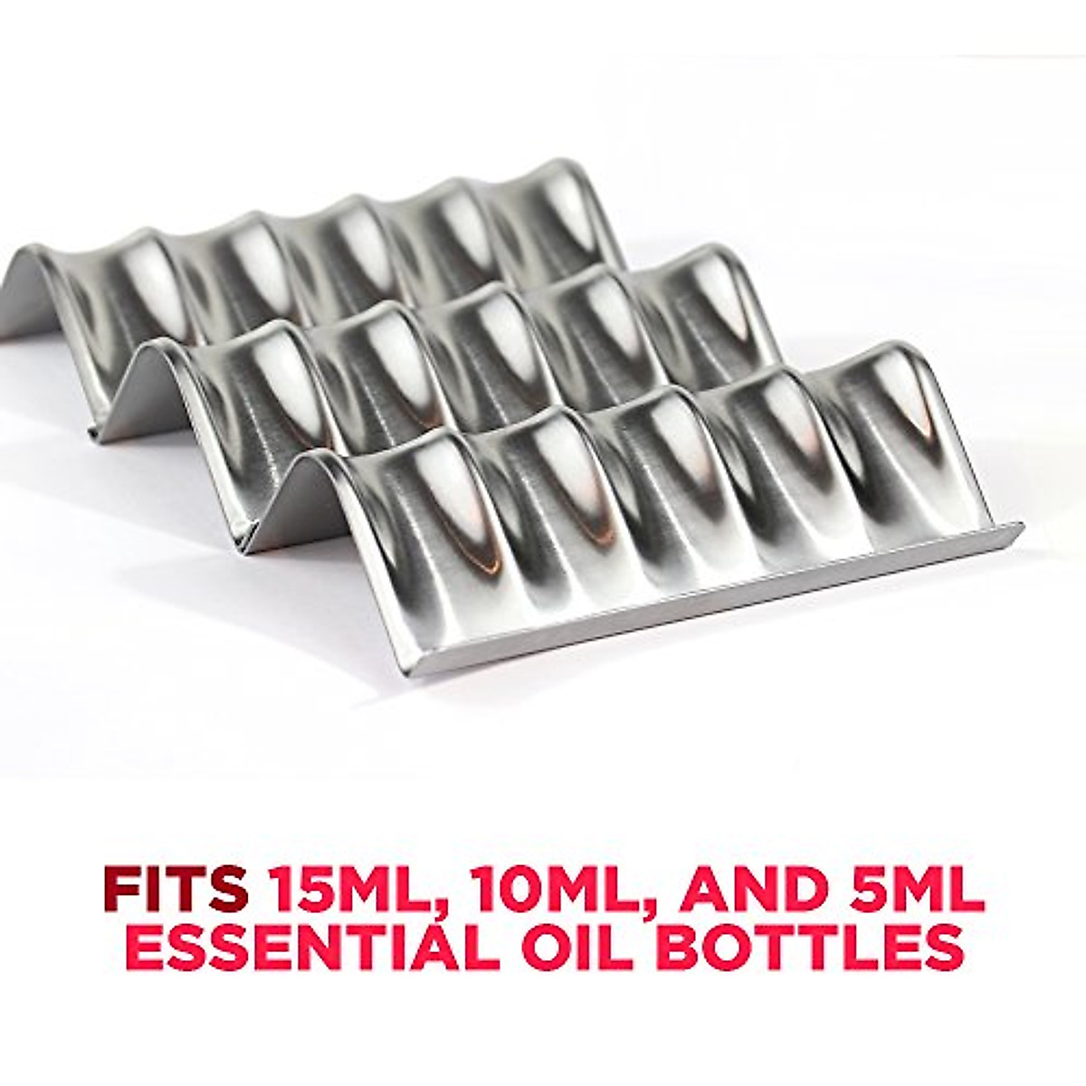 Simply Shelf Essential Oil Storage Organizers - 3pc Expandable Set - Essential Oil Holders for Drawer Storage & Tabletop Display - Holds 15 Oil Bottles (5 & 15mL)