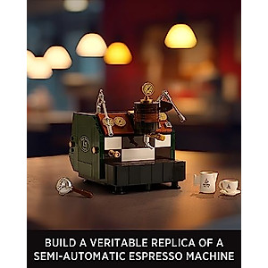 Nifeliz Coffee Machine, Semi-Automatic Espresso Machine Building Model Toy, Delightful Coffee Maker Display Set for Adult Gift Giving (426 Pieces)