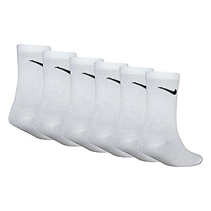 NIKE Young Athletes Kids Crew Cut Socks (6 Pairs),7C-10C Shoe/ 4-5 Sock