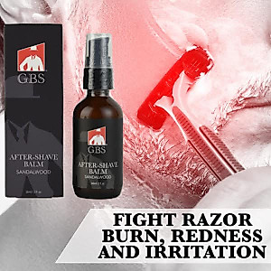G.B.S Aftershave Balm Sandalwood, for Men - soothes razor burn, redness and irritation