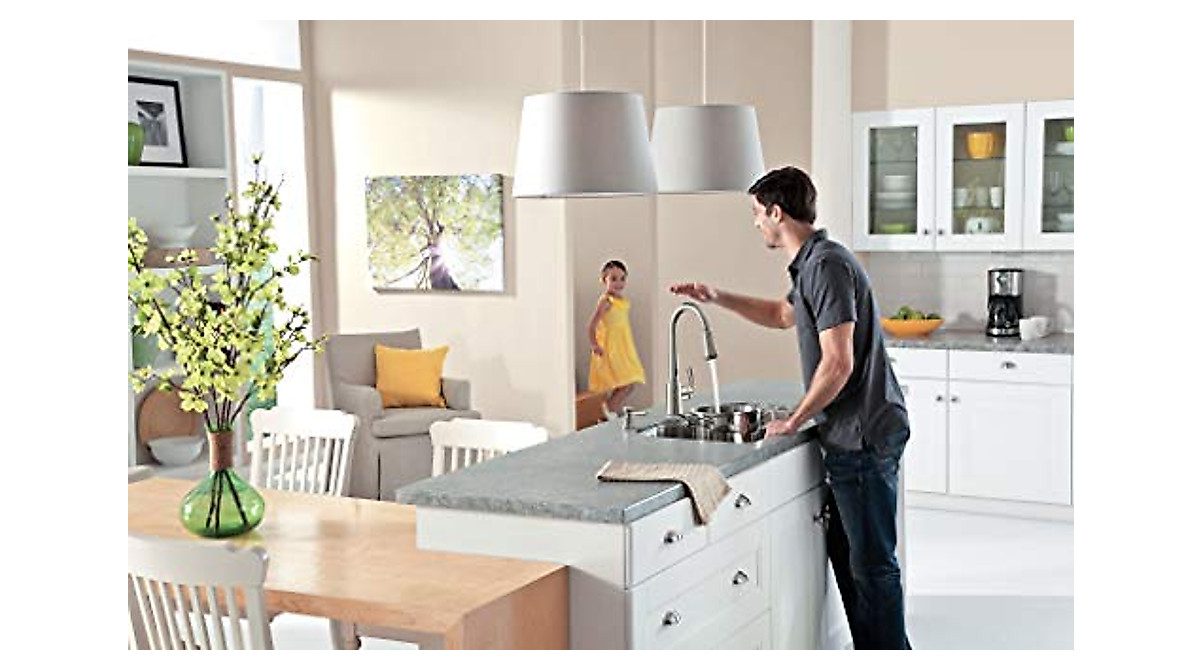 Moen Delaney Kitchen Faucet with Spot Resist Stainless | High Arc Pulldown
