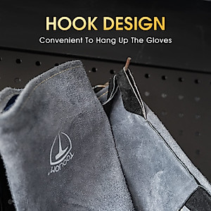 TOOLIOM 16 Inches 932℉ Welding Gloves for Mig/Stick Welding,Heat Fire Resistant Leather Forge with Kevlar Stitching Reinforced Thumb and Palm,Mitts for Welder/Oven/Grill/Pot Holder/Fireplace/Baking