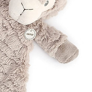 DEMDACO Luna The Llama Soft Brown 13 x 10 Polyester Fabric Plush Baby Rattle Blankie