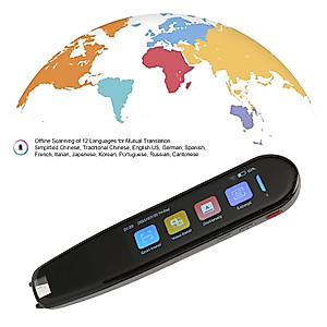 2.99-inch Translator Pen with Offline Voice Database, 111 Languages 30W Pixels, IPS Touchscreen C Scanner, Audio/Video Recording Support, Dual Microphones, HD Noise Reduction for Picture Texts