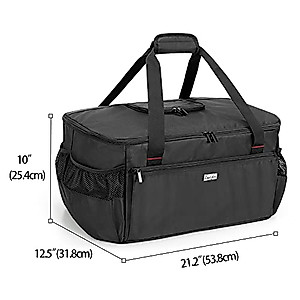 SAMDEW Outdoor Grill Cover Compatible with Weber 121020 Go-Anywhere Charcoal Grill, Portable Grill Storage Carry Bag Compatible with Weber 1141001 Go-Anywhere Gas Grill, Bag Only (Patented Design)