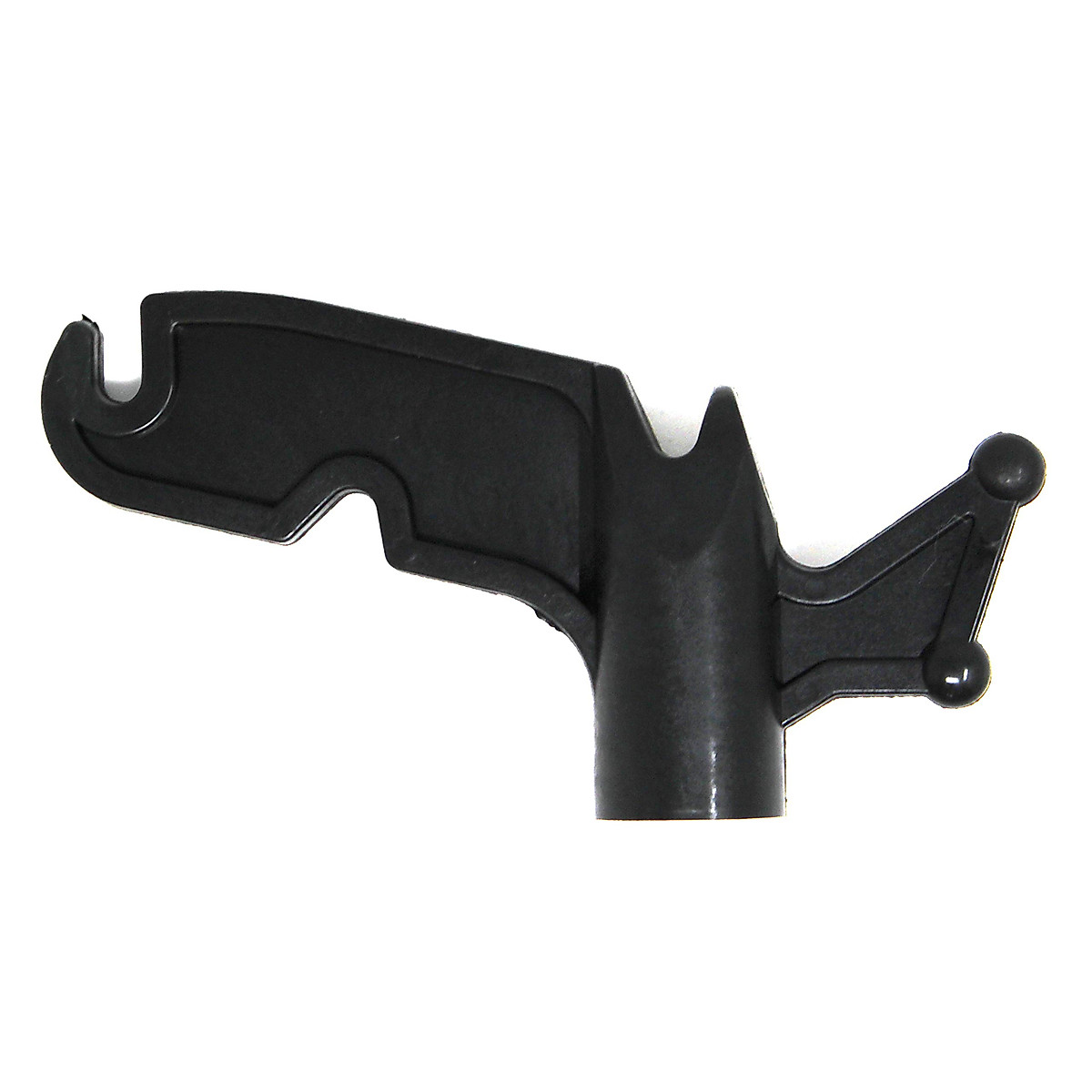 JSP Manufacturing Multi-Purpose Plastic Utility Hook Screw On Pole Attachment (Pole NOT Included) - Hang Christmas Lights, Bird feeders, Sting Lights, Ropes, Boat Lines (2, Black)