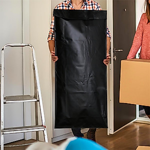 Elsjoy 2 Pack Table Leaf Storage Bag, Heavy-Duty Padded Dining Table Cover, Thick Lined Interier and Exterior Dining Table Leaf Bag, Water and Scratch Resistant, 51" L x 23" W, Black