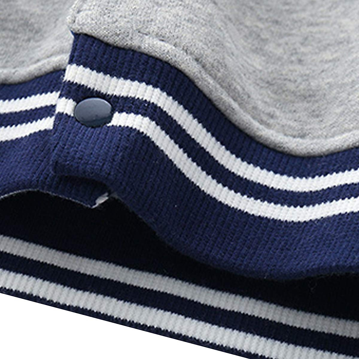 famuka Baby Boy Spring Coat Little Kids Baseball Cardigan Jacket (Grey, 6-12 Months)