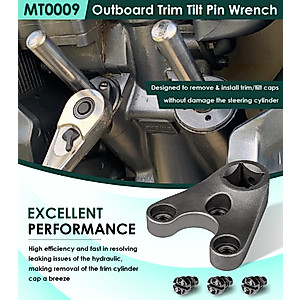 Trim/Tilt Pin Wrench MT0009-35mm x 6mm for Showa Yamaha Suzuki Honda Johnson Evinrude Outboards Remove Hydraulic Cylinders Trim/Tilt Caps