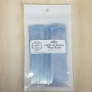 AZBB 28 x 105 mm Clear Perforated Shrink Bands 28x105 mm, Wrap for Lip Gloss Tubes - Bundle of 100