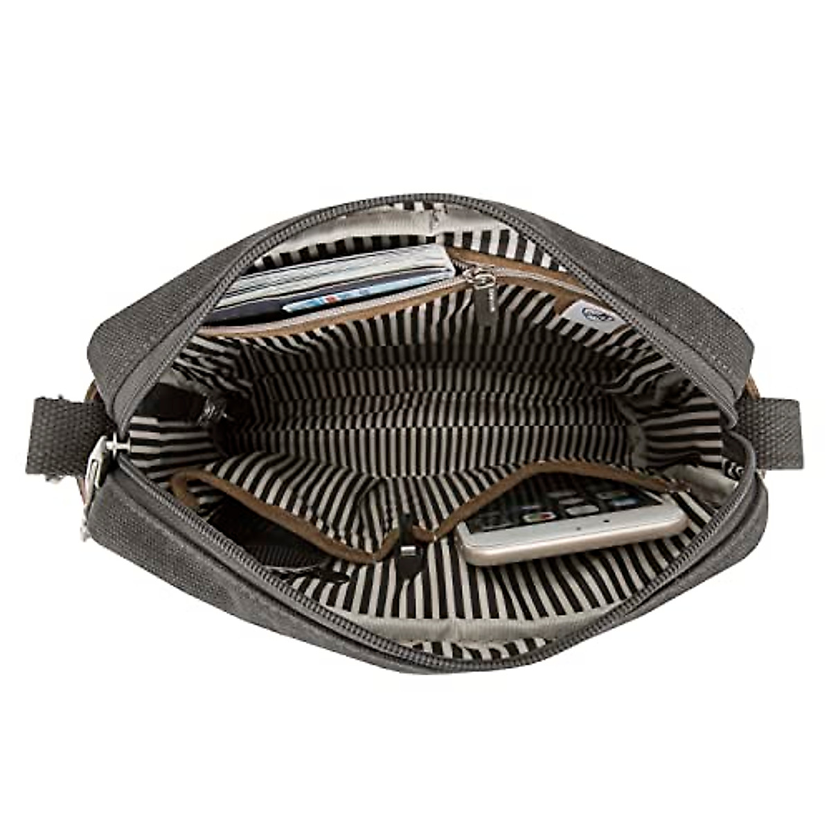 Travelon Anti-theft Heritage Crossbody Bag, Pewter