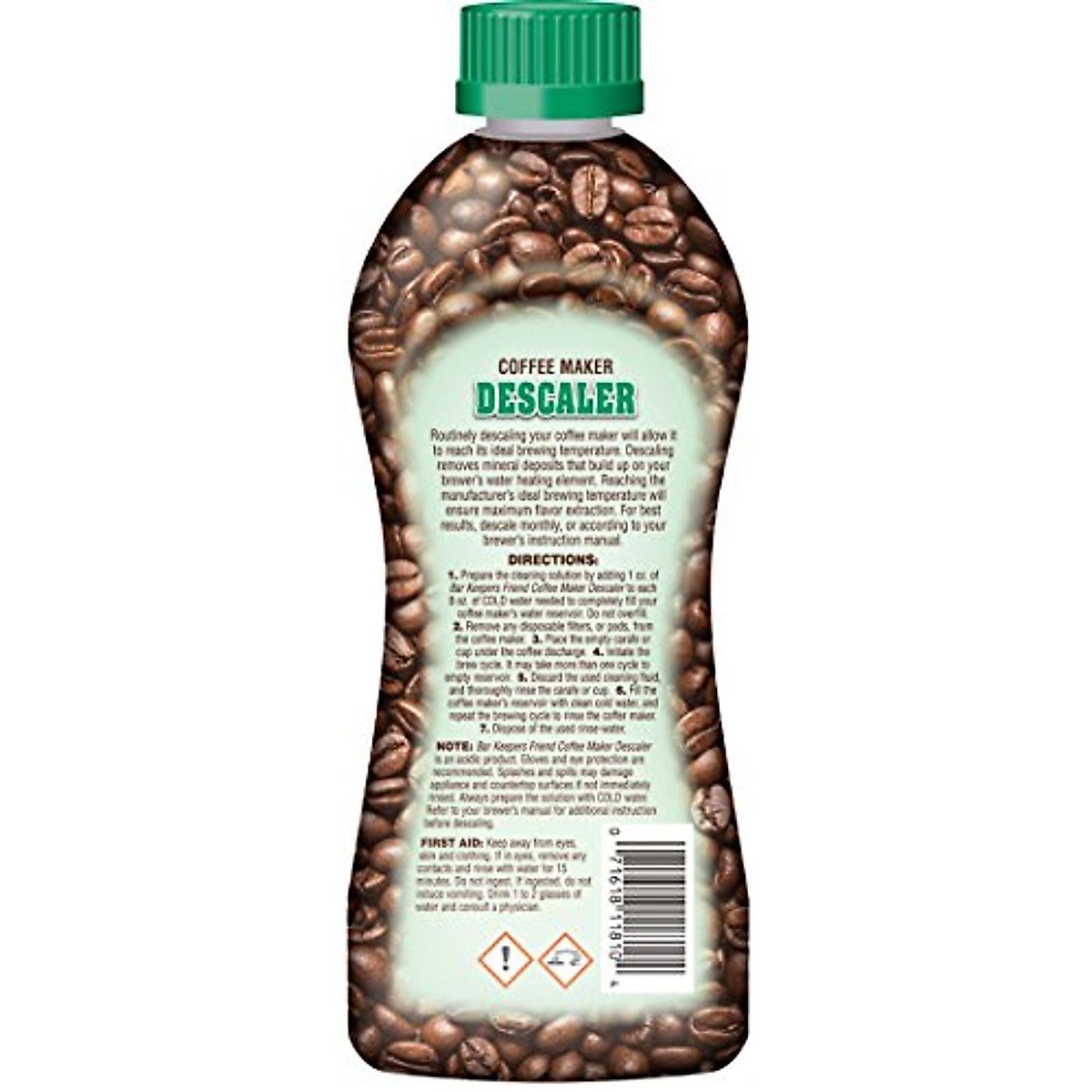 Bar Keepers Friend Coffee Maker Descaler (12 oz) - Removes Mineral Deposits from Espresso Makers and Automatic Drip and Single-Cup Coffee Makers