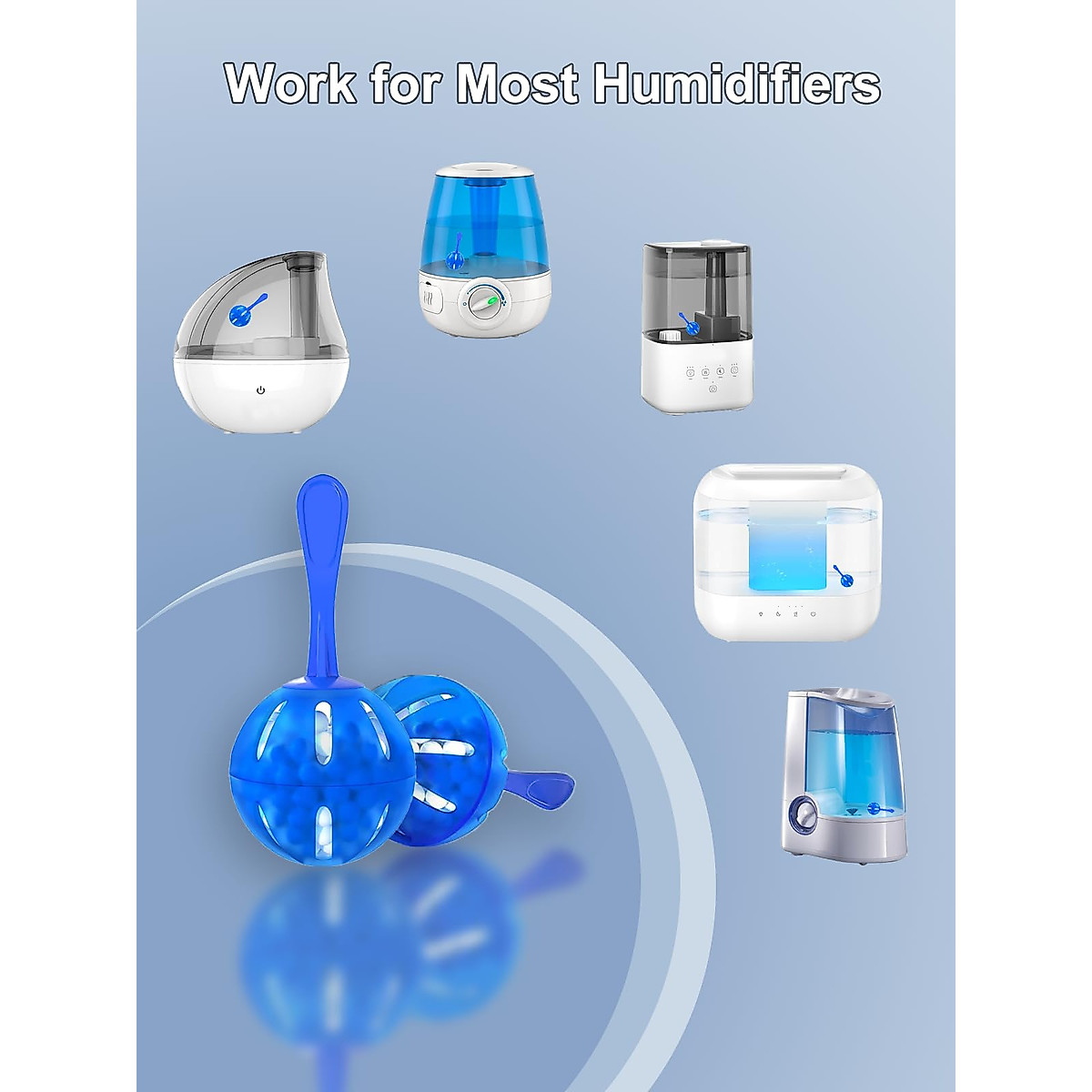 12PCS Universal Humidifier Cleaner Fish,Demineralization Cleaning Ball for Most Humidifier & Fish Tank,Purifies Water, Prevent Hard Water Build-Up, Reduce Scale and White Dust