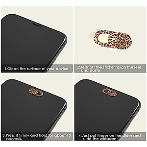 6Pcs Webcam Cover, Camera Cover Slide, Privacy Covers, 0.02-Inch Ultra-Thin Webcam Cover for Laptop, PC, Phone, Protect Your Privacy and Security