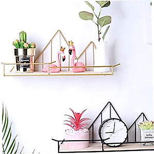 GRIRIW 1pc Creative Iron Art Storage Rack Drink Shelf Wall Small Wire Storage Baskets for Shelves Sundries Organizer Decorative Storage Basket Wall Mounted Shelves Wall Shelves Log Black