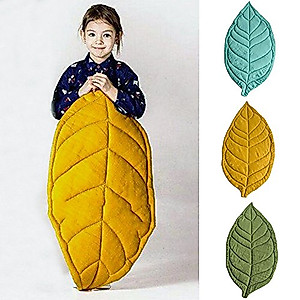 BYyushop Newborn Baby Leaf Shape Soft Crawling Carpet Baby Play Mat Kid's Room Decoration - Green