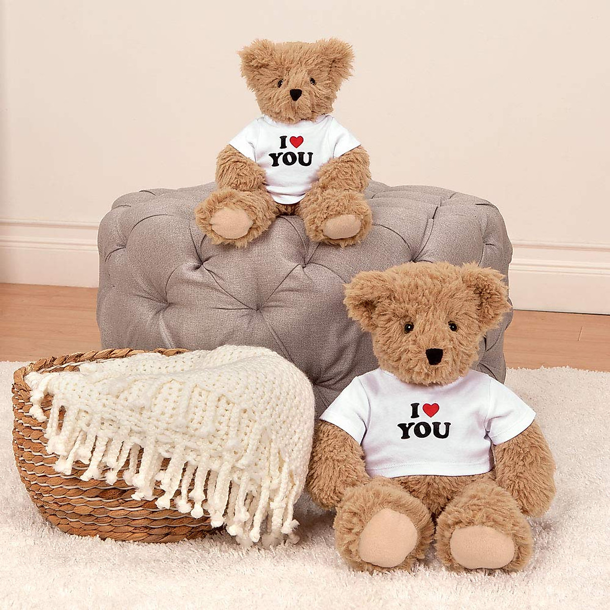 Vermont Teddy Bear Teddy Bears - I Love You Teddy Bear, Stuffed Animals -13 Inch, Brown