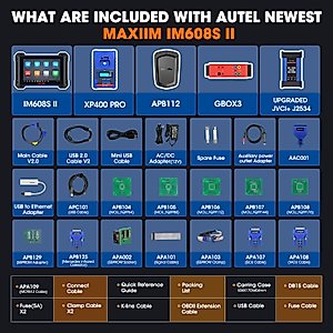 Autel MaxiIM IM608S II: 2024 Newer Ver. of IM608 PRO Top Car IMMO & Key Fob Programming Tool, Same as IM608 PRO II/ IM608 II, w/ XP400 PRO APB112 GBOX3, AutoScan 2.0, Advanced ECU Coding, 40+ Services