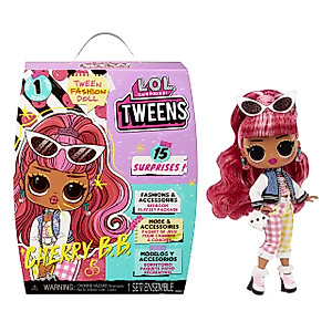 L.O.L. Surprise! Tweens Cherry BB Fashion Doll with 15 Surprises, Pink Hair, Including Stylish Outfit and Accessories with Reusable Bedroom Playset - Gift for Kids, Toys for Girls Boys Ages 4 5 6 7+ Years
