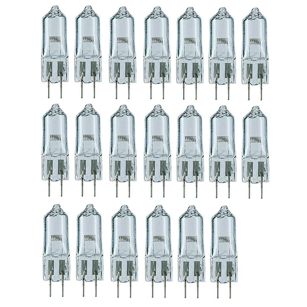 10x G6.35 120V 35W/50W Halogen Light Bulb Clear Dimmable T4 Q35//CL/GY6.35 JCD 35/50 Watt 120 Volt Electric Wax Melter Plug Oil Warmer Aroma Tart Counter Kitchen Bathroom Mirror Fixture (35, Watts)