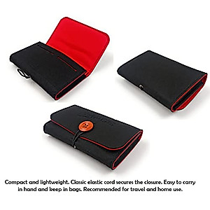 MRGC Felt Soft Case Carrying Bag for Anbernic RG351MP / RG351P / RG350 / RG350M / RG350P / RK2020 / RGB10 - Portable Travel Case, Protective Pouch for Handheld Retro Game Console (Black)