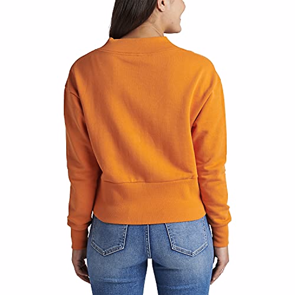 JAG Jeans Women's The Cross-Front Sweatshirt, Amber Glow, Medium
