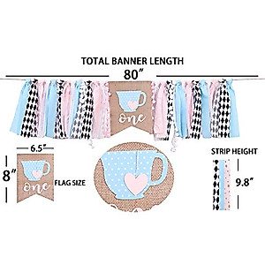 1st Birthday Banner for Alice in Onederland - Scrappy Banner, Alice in Wonderland Fabric Garland, Highchair Banner, Photo Prop, Birthday Decor, First Birthday Party (Alice in ONEDERLAND)