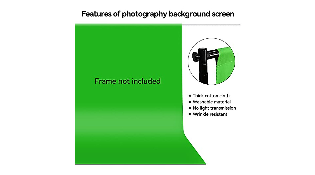 10x10 Ft Green Screen Backdrop for Photography & Live Streaming