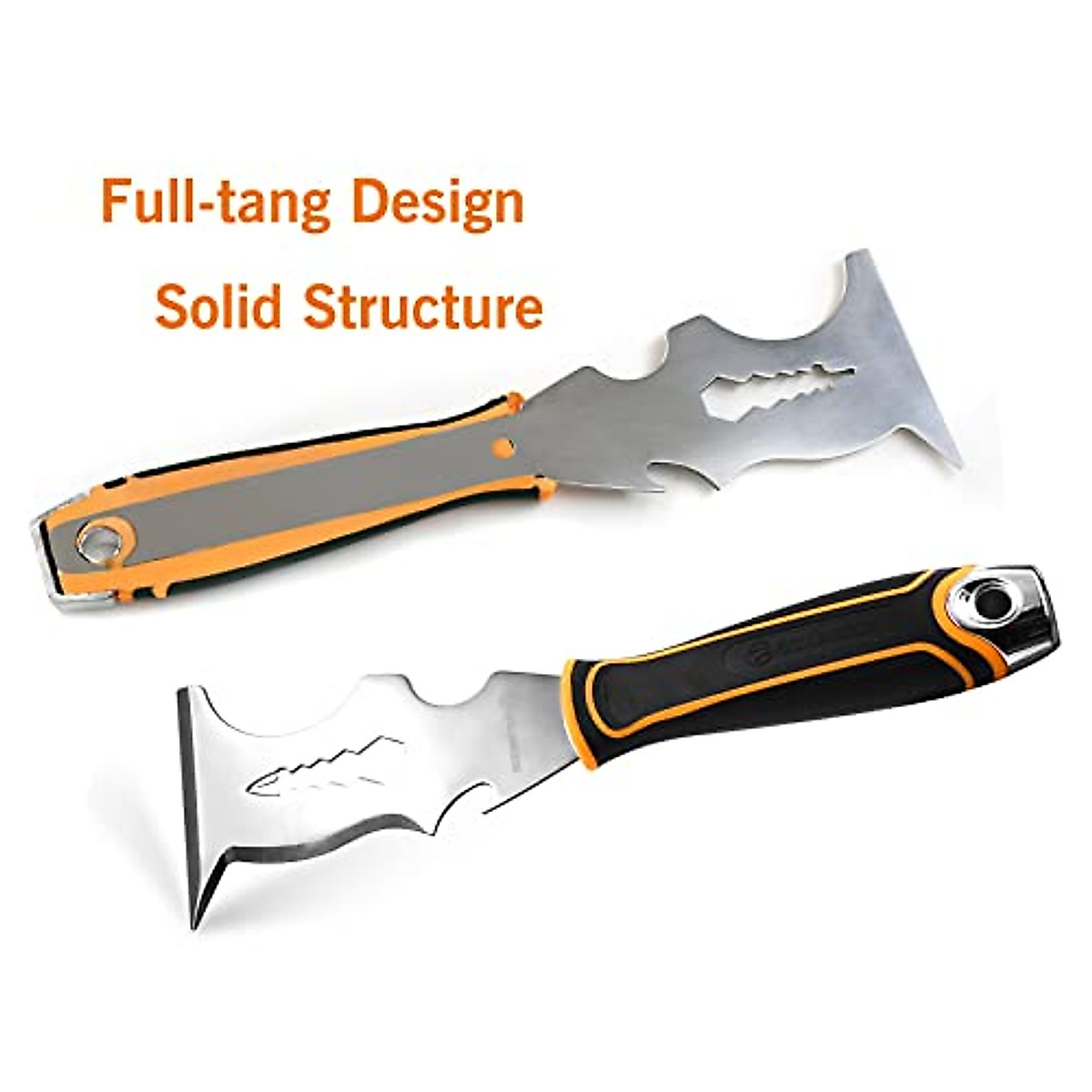 ROLLINGDOG 14 In 1 Painters Tool - Paint Scraper, Putty Knife Scraper Tool with Stainless Steel Blade, Soft Grip Handle and Metal Hammer End (3 Inches)