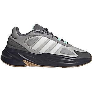 adidas Men's Ozelle Running Shoe, Grey One/White/Pulse Mint, 11