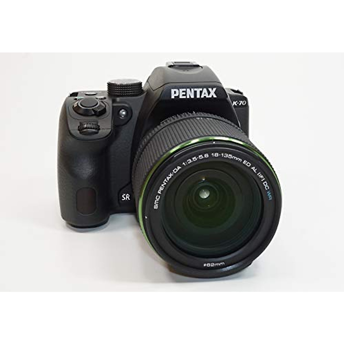 Pentax K-70 Weather-Sealed DSLR Camera with 18-135mm Lens (Black) Bundle with 50-200mm Lens, AF-200FG Flash, and Bag