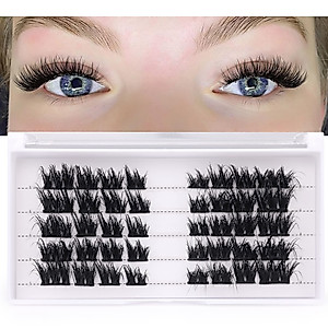 Cluster Lashes Wispy Eyelash Extensions 3D Flat DIY Flat Lash Clusters Individual Faux Mink Lashes False Eyelashes Pack by ALICE
