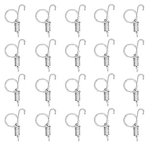 CHICIRIS Spring Cage Door Hook, 20PCS Cage Door Spring Hook Metal Finger Spring Latch Hook for Fixing Rabbit Pet Cage Door Farming Equipment(S)