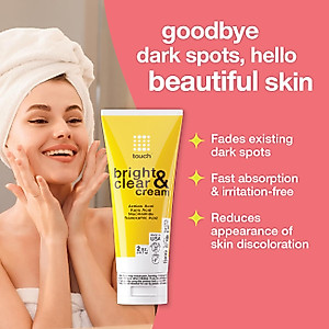 TOUCH Skin Bright Cream for Dark Spots on Face - Azelaic Acid with Kojic Acid, Tranexamic Acid, & Niacinamide – Age Spot, Sun Spot, and Melasma