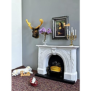 iLAND Miniature Dollhouse Accessories fits Barbie Furniture, Glass Vases w/ Dried Flowers Set for Dollhouse Furniture Antique (Luxurious 3pcs)(Luxurious 3pcs)