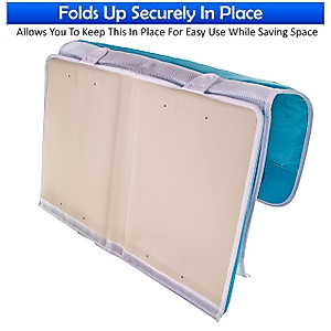 Bath Kneeler Pad & Elbow Armrest Mat for Bathtub - Baby Bath Kneeling Pad For Moms - Foldable Non Slip Safety Bathtube Padded Cushion w/ Storage Organizer & Knee Rest For Baby Bathing & Washing