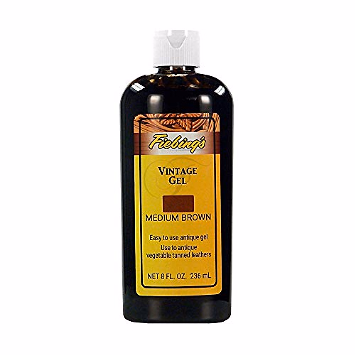 Fiebing's Vintage Gel - Medium Brown 8oz - Antique Gel for Leather