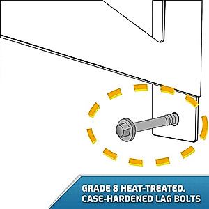MonsterRax | Garage Wall Shelf Two-Pack White or Hammertone | Three Size Options | Includes Bike Hooks | 300lb Weight Capacity (White, 12''x36'') MR-WS1 12x36-W
