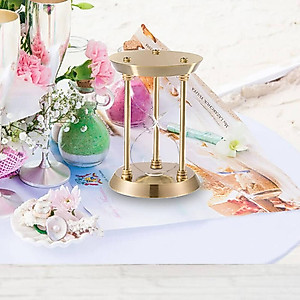 DIY Sand Timer, Brass Empty Hourglass for Wedding Sand Ceremony Fillable, Small Unity Hour Glass Set, Vintage Sand Clock Gold Frame Without Sand, Antigo Reloj De Arena for Home, Desk, Office Décor
