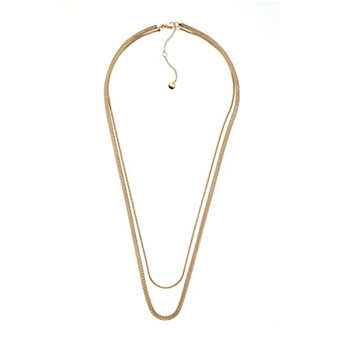 Skagen Women's Kariana Gold Tone Pendant Necklace With Crystal Accents, Gold Layered Chain