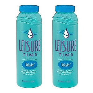 LEISURE TIME B-02 Defender for Spas and Hot Tubs, 1-Quart, 2-Pack & E5 Spa 56 Chlorinating Granules for Hot Tubs, 5 lbs